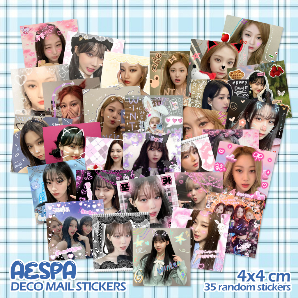Jual [100pcs] 𝗔𝗘𝗦𝗣𝗔 STICKER DECO MAIL STICKERS KPOP IDOL KARINA ...