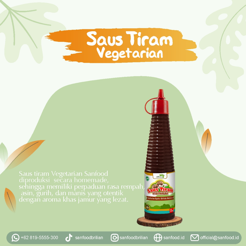Jual Saus Tiram Vegan Sanfood 140ml Non MSG Non Pengawer Saus Jamur Shitake (Shitake Mushroom ...