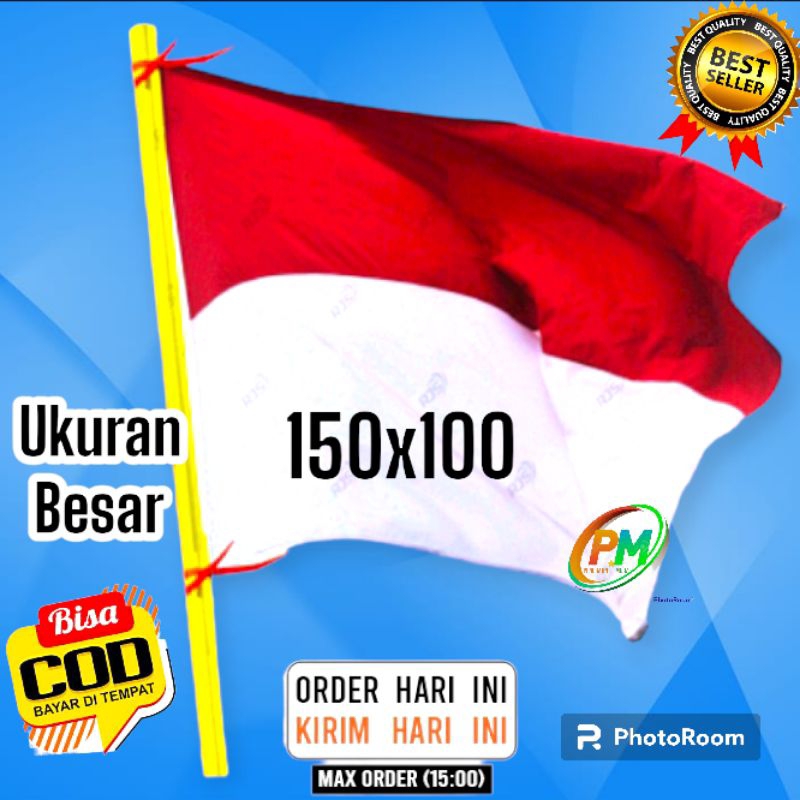 Jual Bendera Merah putih ukuran 150x100 Bendera Merah putih ukuran ...