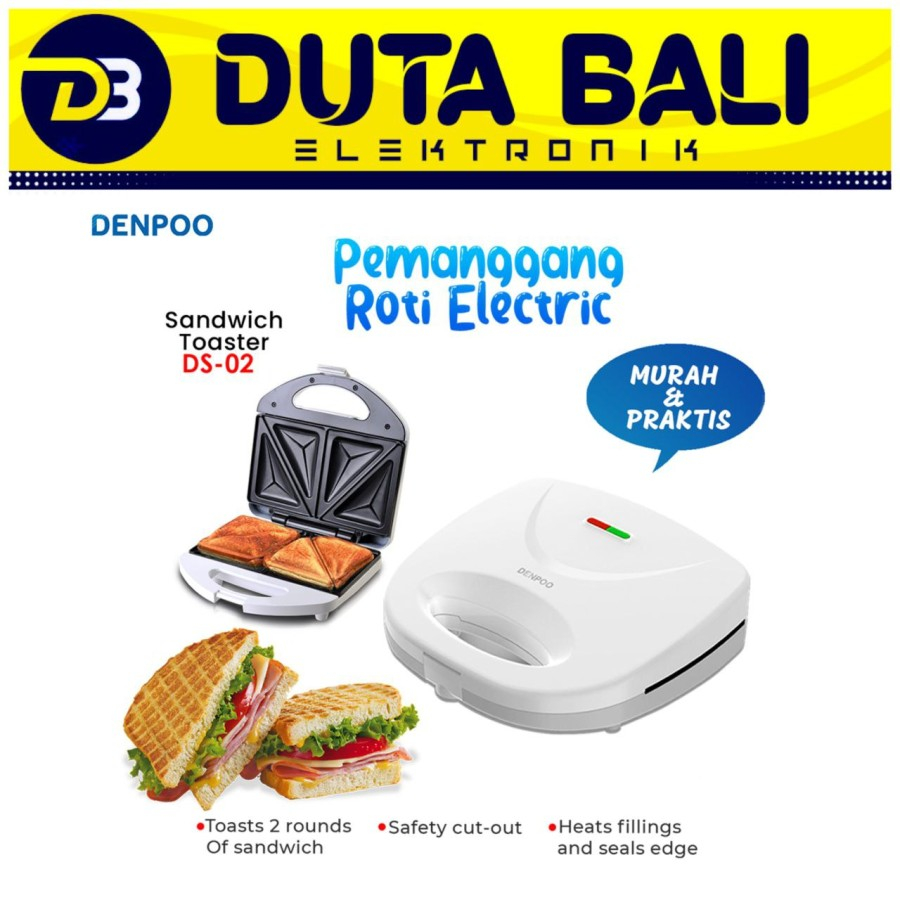 Jual DENPOO Sandwich Toaster Panggangan Roti DS-02 | Shopee Indonesia