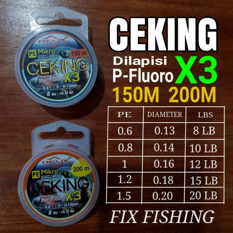 Jual SENAR PE CEKING X3 150M 200M RELIX NUSANTARA | Shopee Indonesia