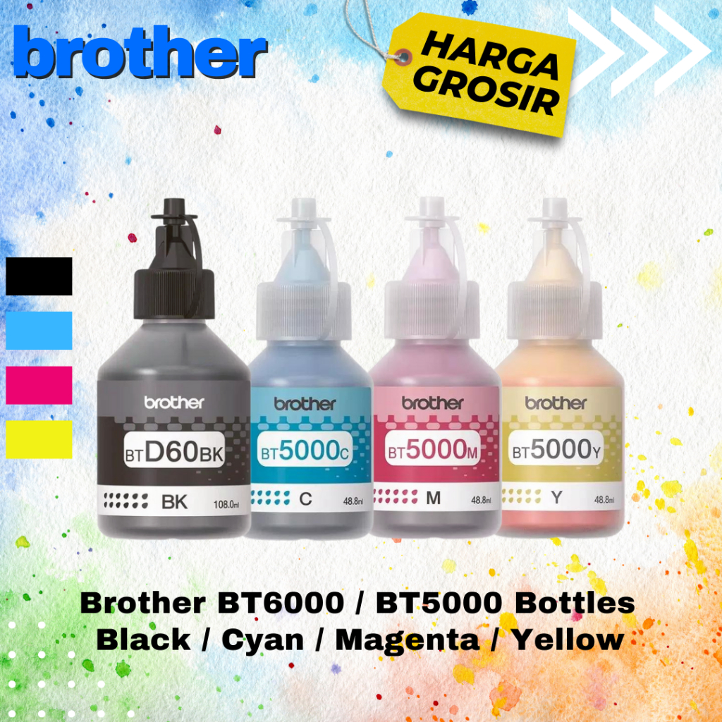 Jual Tinta Brother BT6000BK BT5000C BT5000Y BT5000M Original | Shopee Indonesia