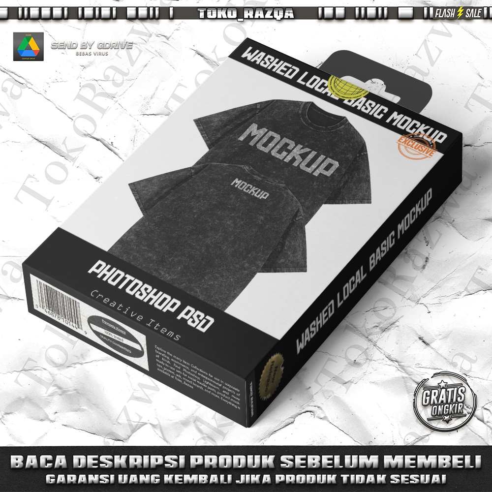 Jual 130723 - Washed Local Basic Mockup - Photoshop PSD | Shopee Indonesia