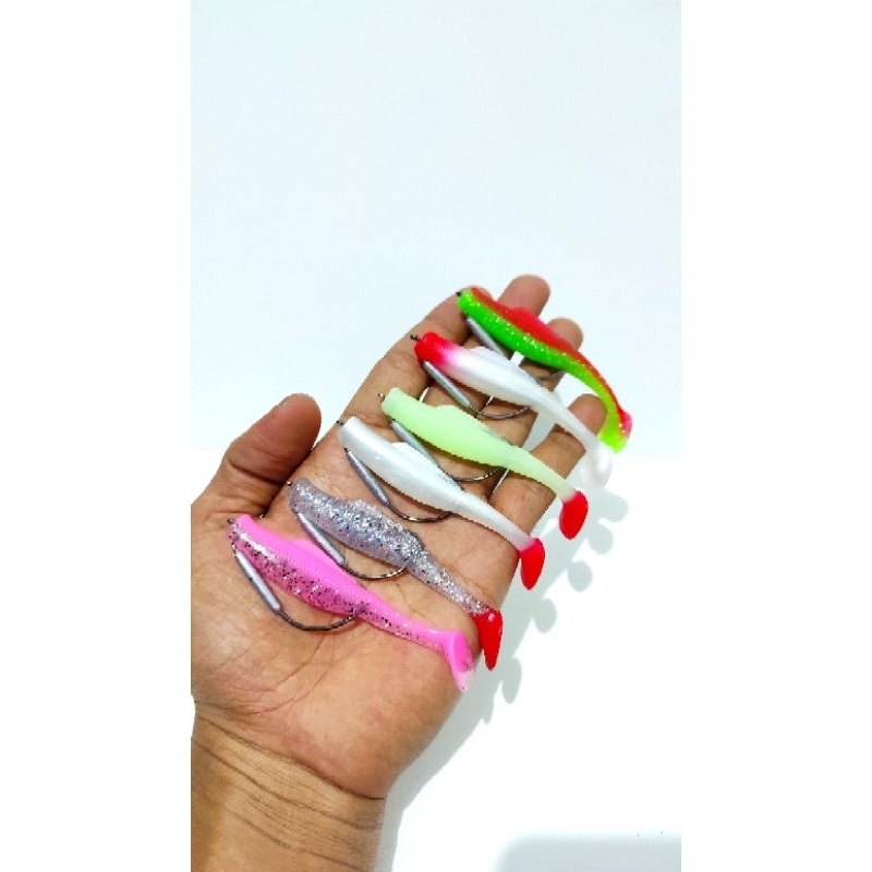 Jual 1pcs Soft Lure Replika Z Man 8cm dan Mata Pancing | Shopee Indonesia