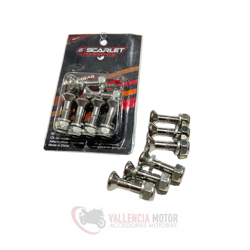 Jual Baut Gear Crf 150L KLX 150 DTRACKER Isi 6pcs SCARLET RACING Baut ...