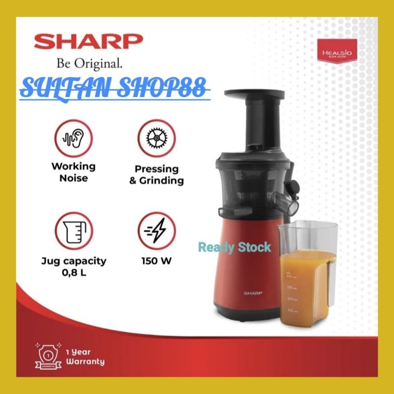 Jual SHARP SLOW JUICER EJC20YRD 0,8 LITER LOW WATT 150 Watt I SHARP ...