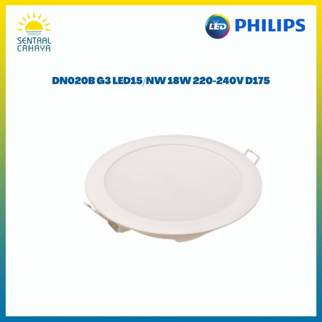 Jual LAMPU PHILIPS DN020B G3 LED15/NW 18W 220-240V D175 | Shopee Indonesia