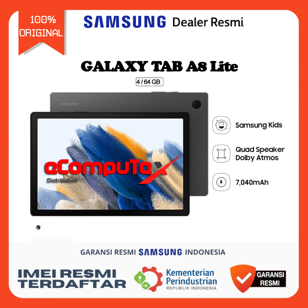Jual SAMSUNG GALAXY LITE TAB A8 4/64GB GARANSI RESMI SEIN | Shopee ...