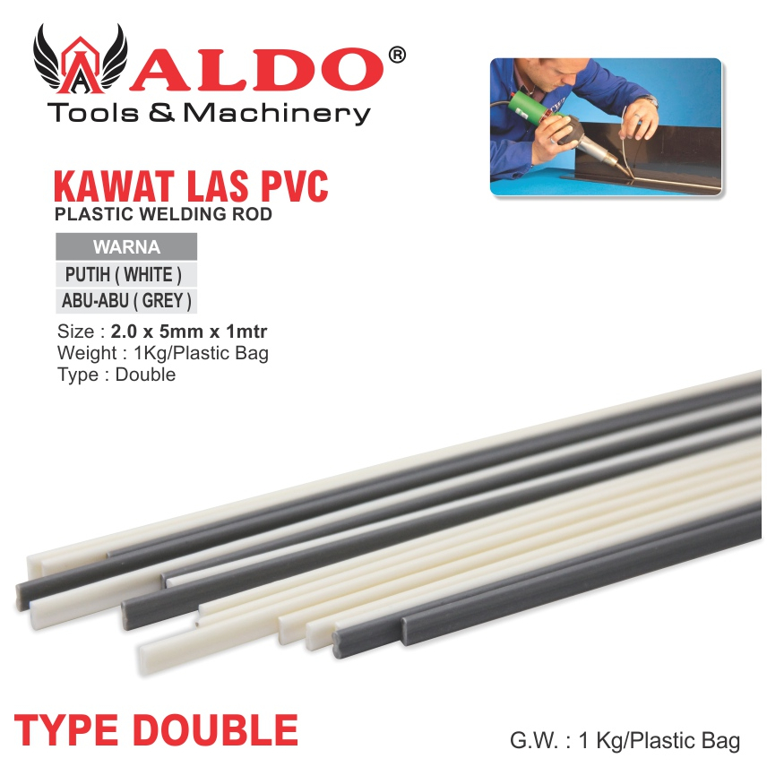 Jual KAWAT LAS PVC DOUBLE / PLASTIC WELDING ROD/ BATANG LAS PLASTIK ...