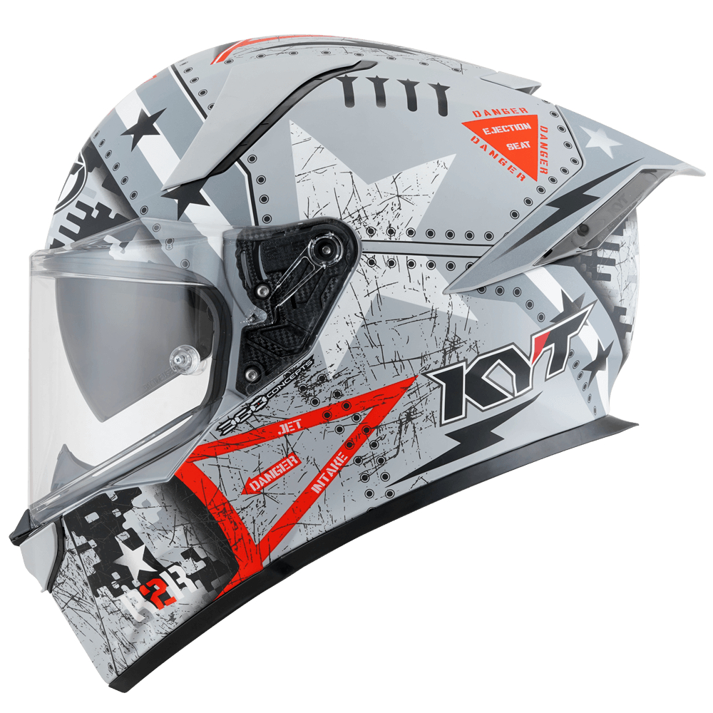 Jual HELM KYT R2R PRO ASSAULT - MATT SILVER | Shopee Indonesia