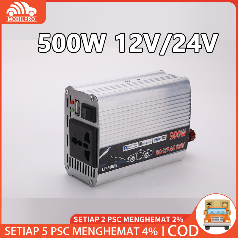 Jual Power Inverter 500watt 1000 watt DC 12V AC 24V Perubah Arus ...