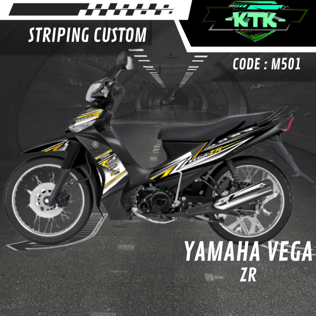 Jual Lis Stiker Striping Yamaha Vega ZR M501Tahun 2008 2009 2010 2011 ...