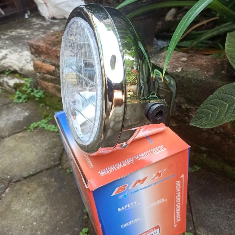 Jual READY!!Lampu Depan Reflektor Ninja ss r Bulat set batok Import ...