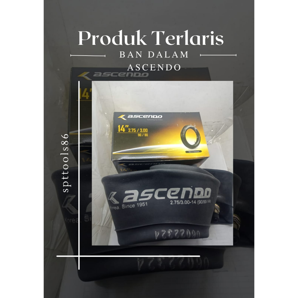 Jual BAN DALAM MOTOR RING 14 275/300-14, 90/90-14 ASCENDO | Shopee Indonesia