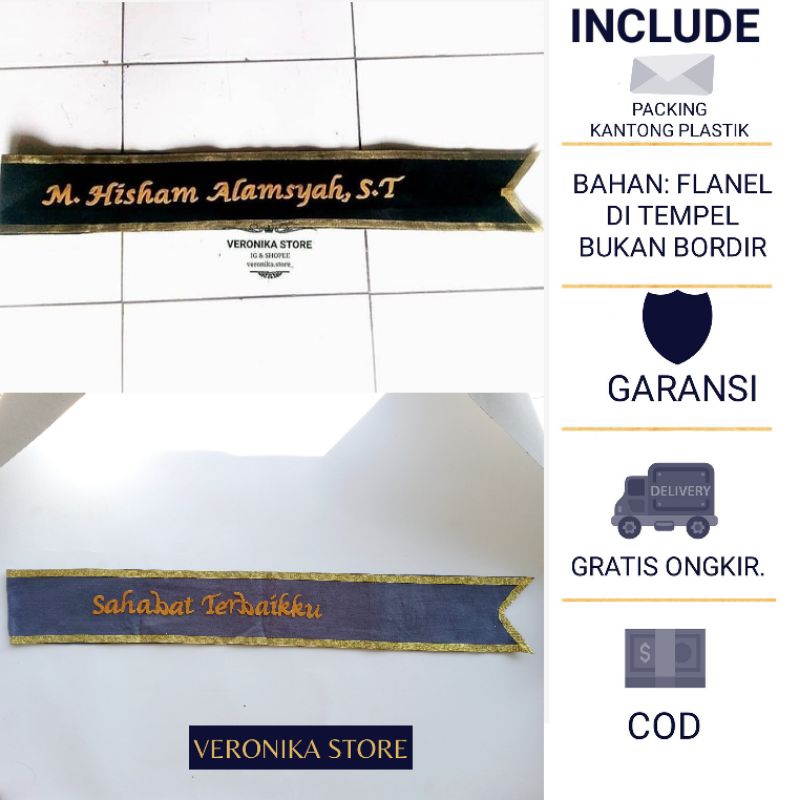 Jual SELEMPANG WISUDA - SASH GRADUATION - SELEMPANG NAMA - SELEMPANG ...