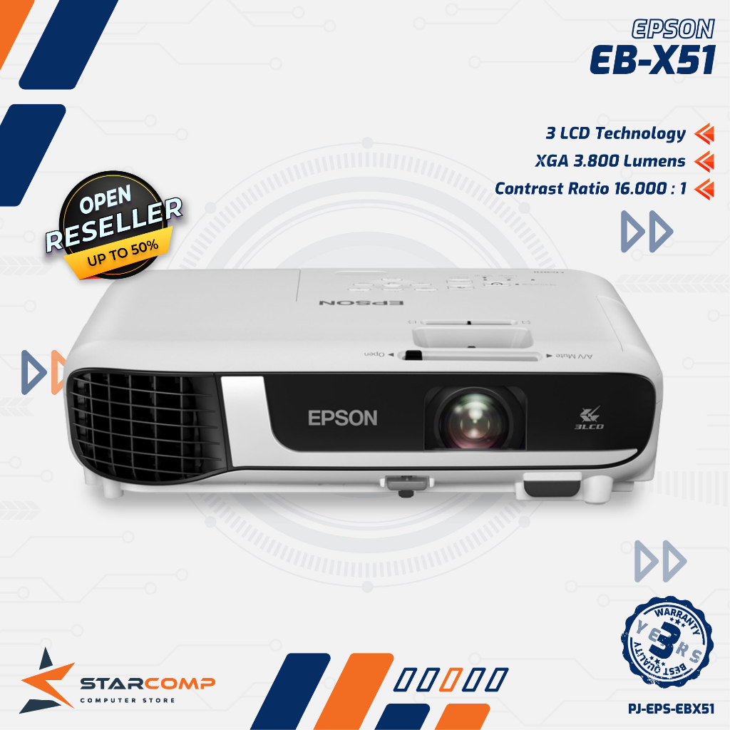 Jual Projector Epson EB-X51 XGA 3LCD 3800 Lumens Proyektor EBX51 | Shopee Indonesia