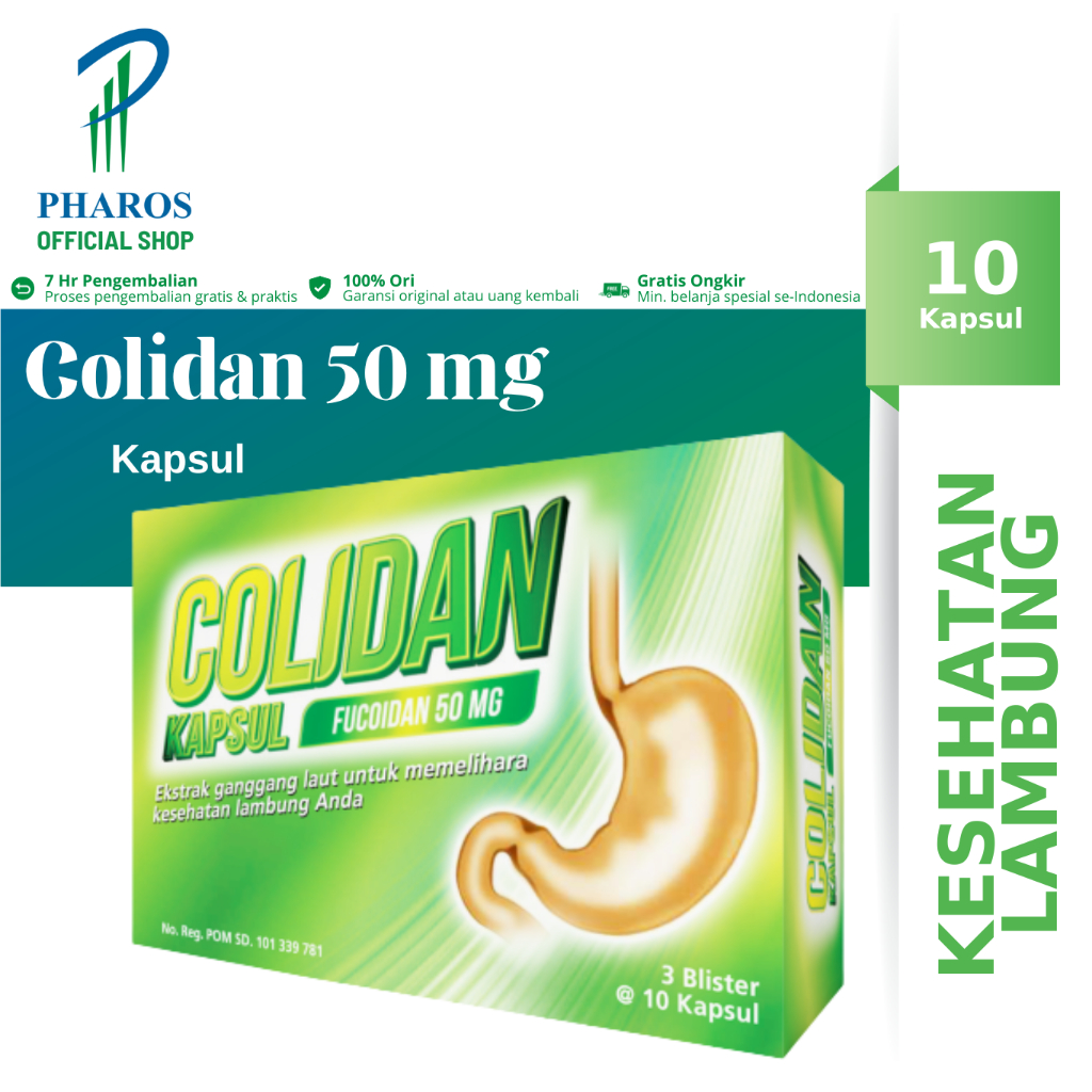 Jual Colidan Fucoidan 50 mg - 1 Blister @ 10 Kapsul Bantu Kesehatan ...