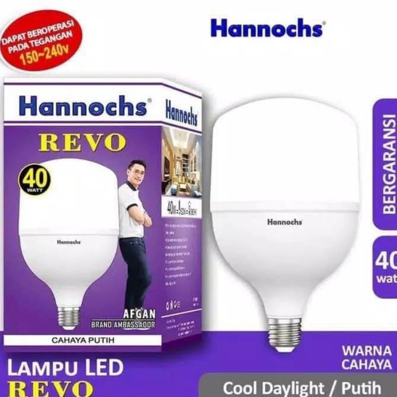 Jual LAMPU LED HANNOCHS REVO 40 WATT / 50 WATT CAHAYA PUTIH | Shopee Indonesia