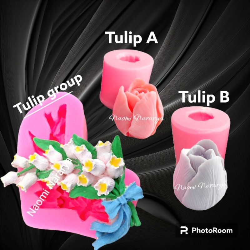 Jual Cetakan silikon bunga kuncup tulip Cetakan Silikon Puding Coklat ...