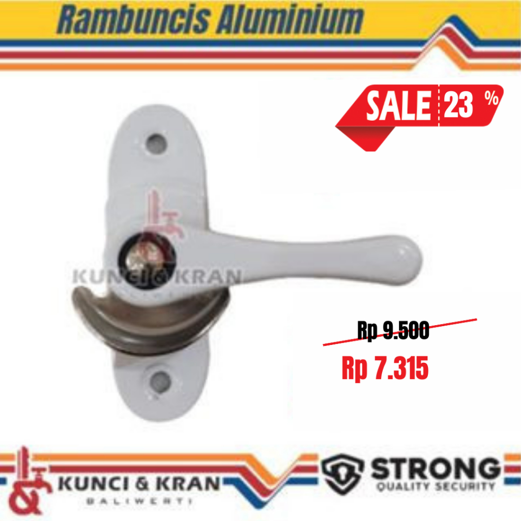 Jual Grendel Jendela Strong 630 White Grendel Jendela Geser Alumunium ...