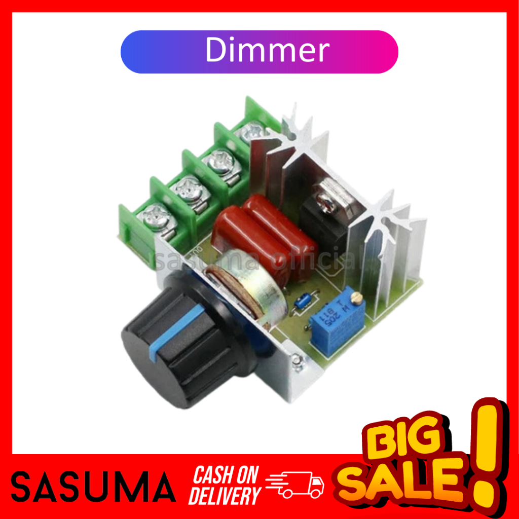 Jual SASUMA Dimmer SCR 2000W Motor Speed Controller 220V AC PWM Regulator | Shopee Indonesia