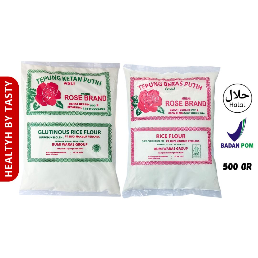 Jual Tepung Beras Rose Brand Tepung Ketan Rose Brand 500 gr | Shopee ...