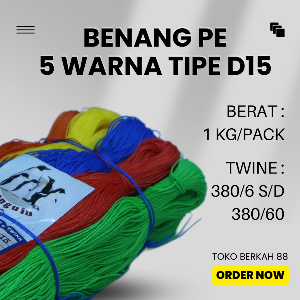 Jual Benang PE 5 Warna Tipe D15 | Shopee Indonesia