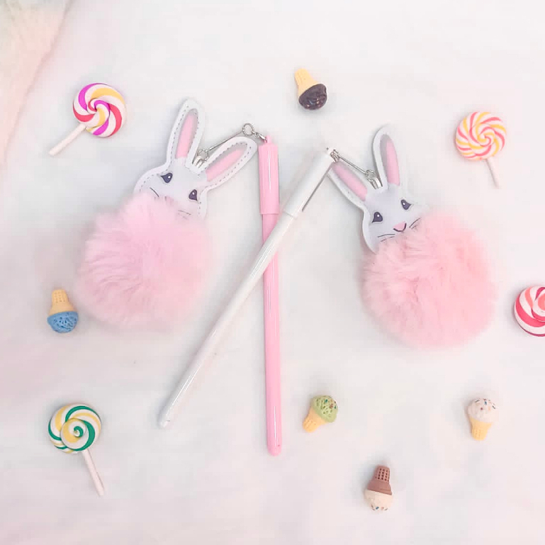 Jual PULPEN POM POM / PENA LUCU IMUT KOREAN GEL PEN BULU - READY COD ...