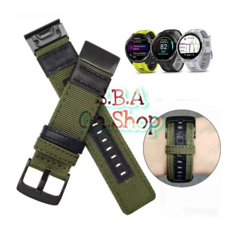 Jual Strap Nilon Nylon Woven Quick Fit Garmin Forerunner 970 570 955 ...