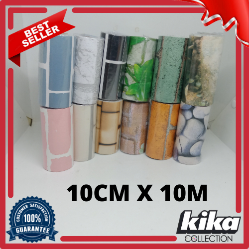 Jual Border List Motif Bata 10cm x 10m Sticker List Border Stiker Motif ...