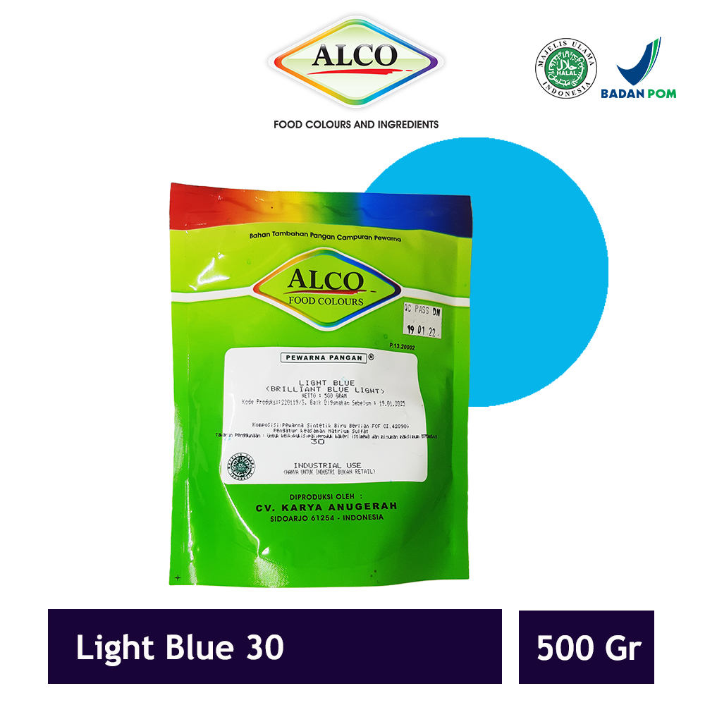 Jual Pewarna Makanan Kue Bubuk ALCO 500 gr Mixing Colour Warna Merah ...