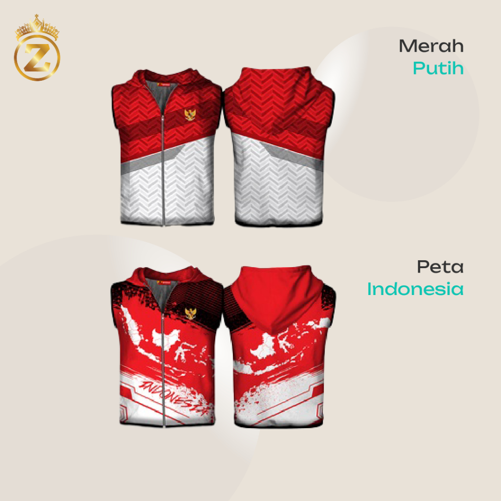 Jual Queenize Rompi Sepeda Printing Wanita Motif Merah Putih Bahan ...