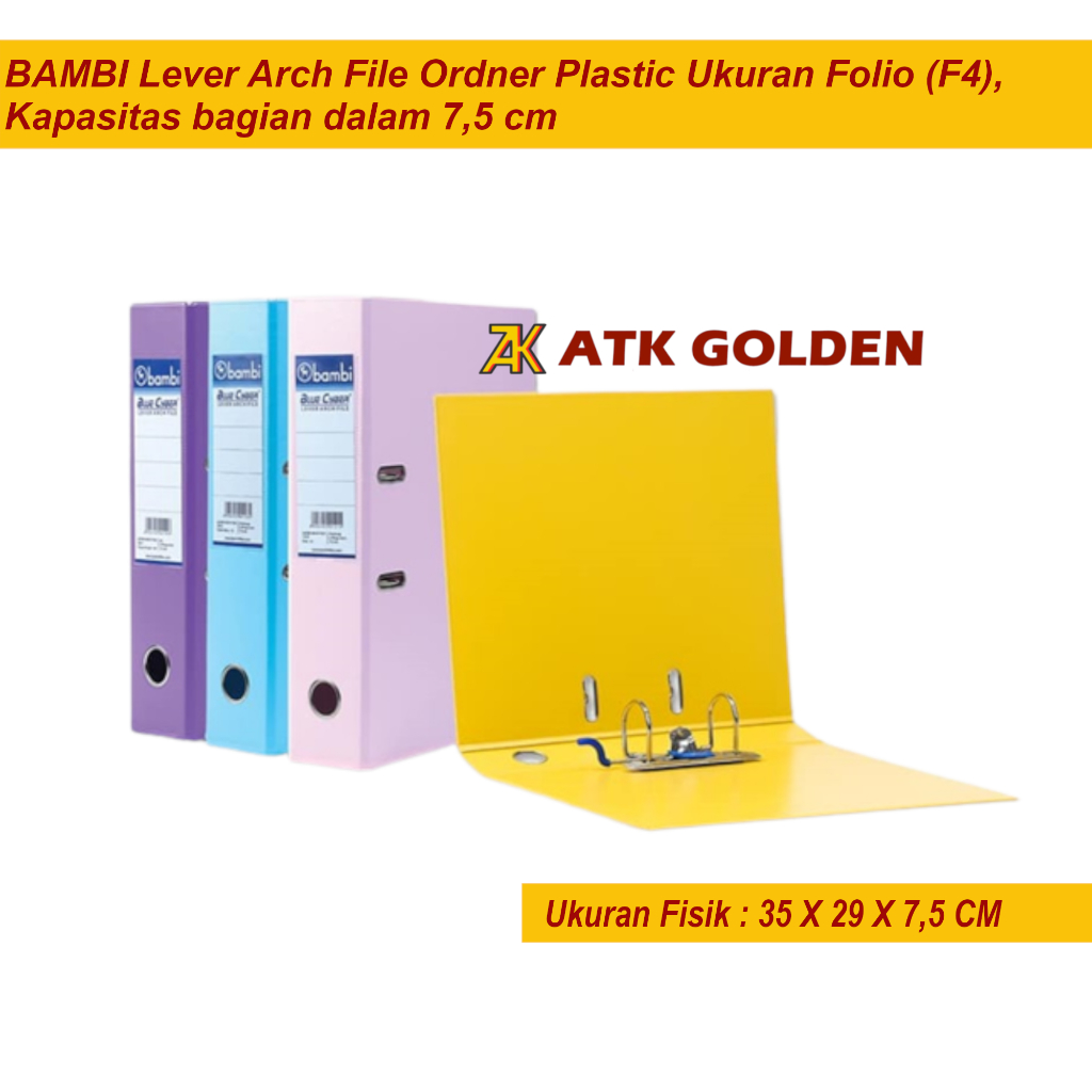 Jual Ordner Bambi Ukuran Folio/F4 (1010) | Shopee Indonesia