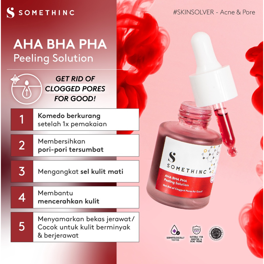 Jual SOMETHINC AHA BHA PHA Peeling Solution - Serum Eksfoliasi Peeling Tumpas Komedo (Pemula ...