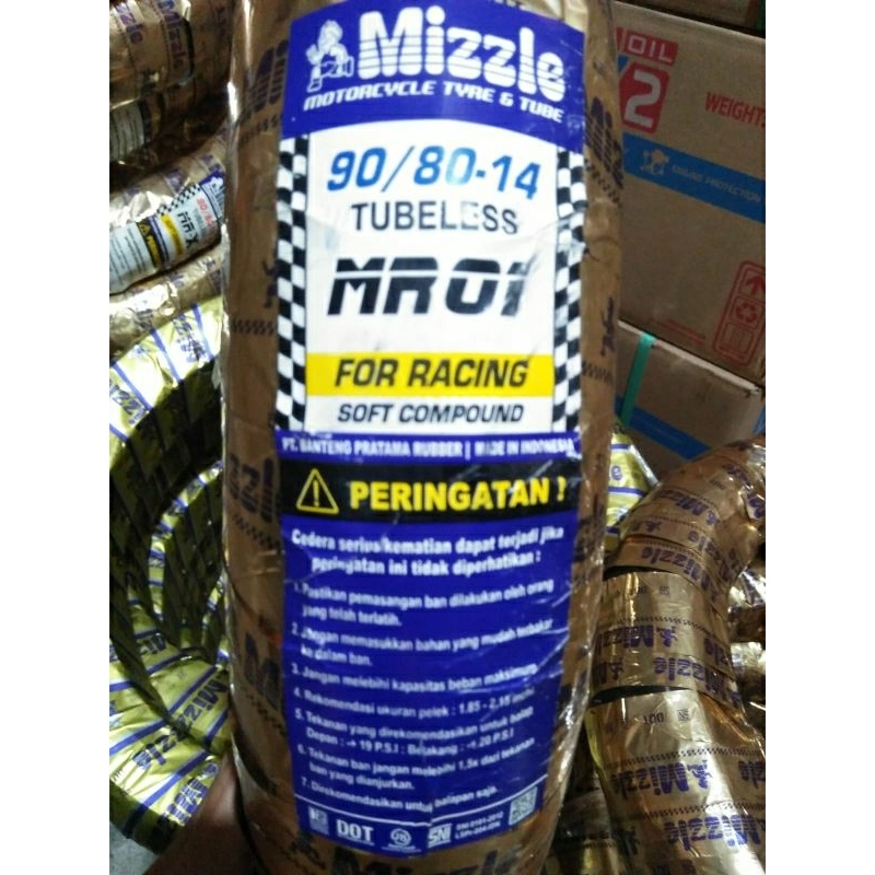 Jual BAN MIZZLE TUBELESS 90/80-14 MR01 (1PCS) TERBARU & ORIGINAL ...