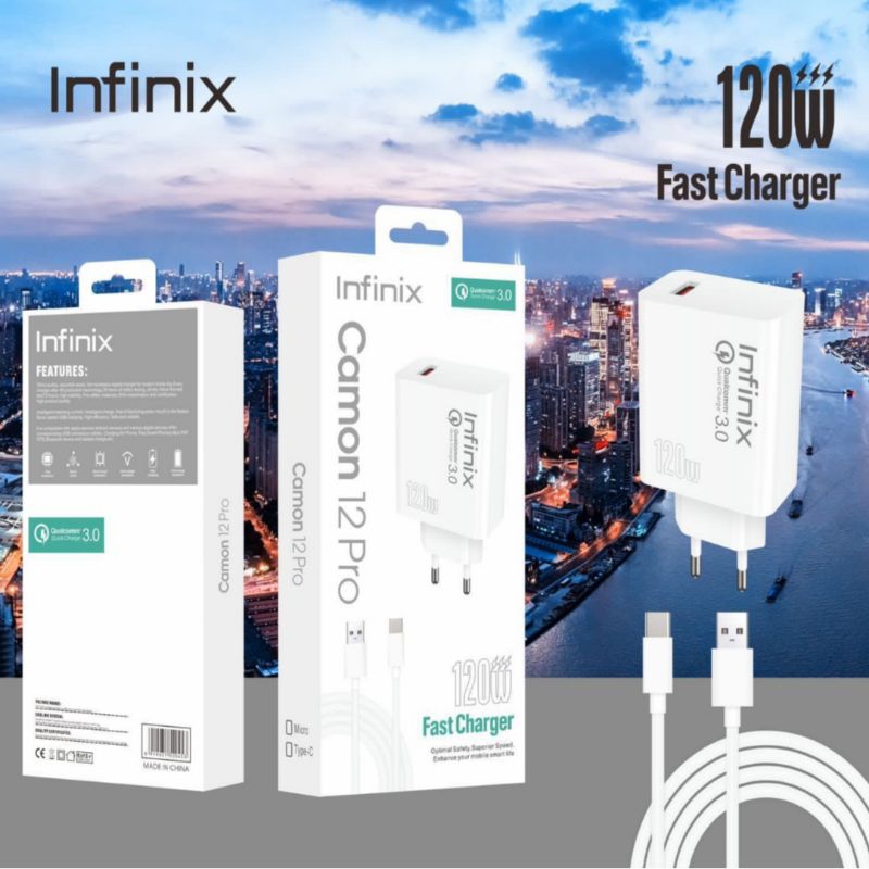 Jual Charger Infinix Original Fast Charging 120 Watt Dan 33 Watt USB ...