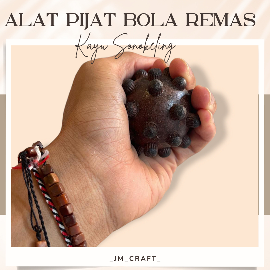 Jual [JM Craft] Alat Pijat & Terapi Bola Remas Tangan - Alat Pijat Kayu ...