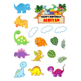 Jual TOPPER Dinosaurus/Hiasan Kue ULTAH Tema DINO Cartoon | Shopee ...
