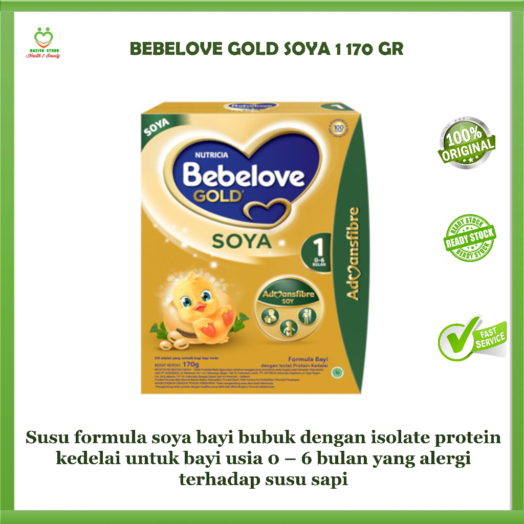 Jual BEBELOVE GOLD SOYA 1 170 g - Formula Soya Bayi 0-12 bulan Bubuk ...