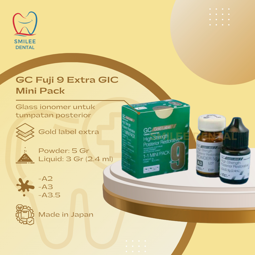 Jual GC Fuji 9 GIC, HS Posterior Extra, Mini Pack, Bahan Tambalan GC Fuji IX | Shopee Indonesia