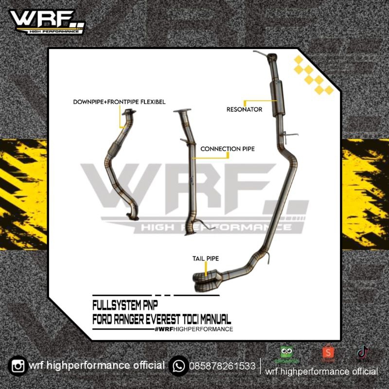 Jual WRF FORD EVEREST TDCI MANUAL / MATIC FULLSYSTEM PNP // KNALPOT ...