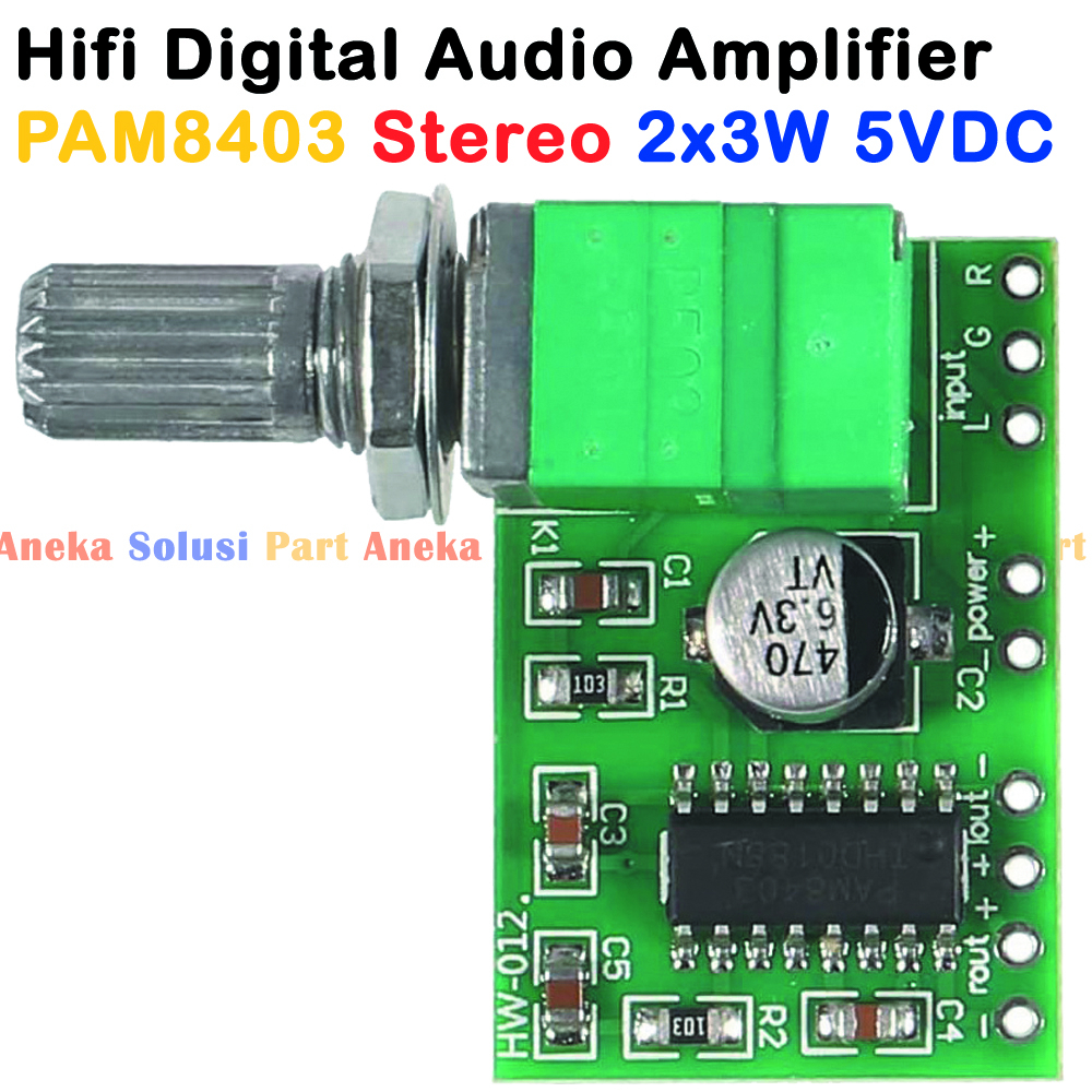 Jual PAM8403 Mini HiFi Digital Audio Amplifier PAM-8403 Stereo 2 x 3W 5V DC | Shopee Indonesia