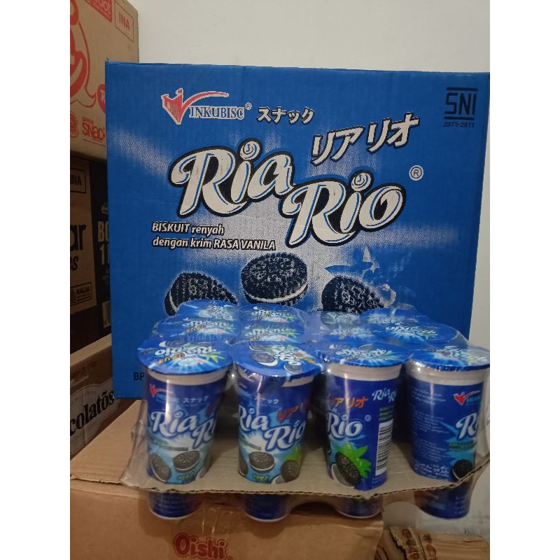 Jual INKUBISCH RIA RIO BISKUIT RASA VANILA /1 PACK ISI 12 CUP @ 42 GR ...
