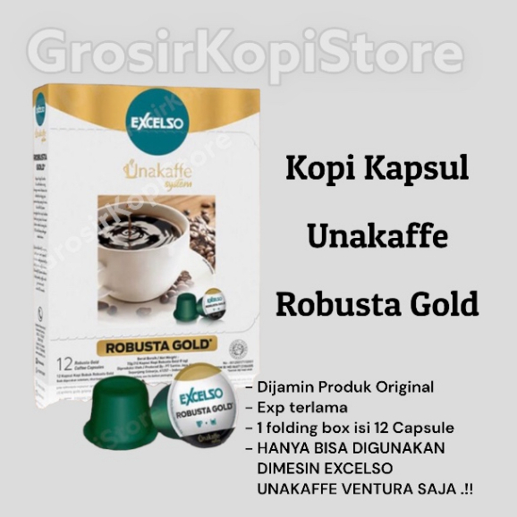 Jual Excelso Kopi Kapsul Unakaffe Robusta Gold | Shopee Indonesia