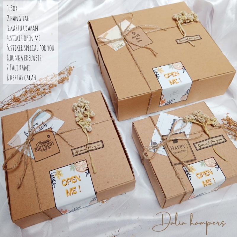 Jual PART 2 Paket Packaging Hampers Tali rami /Box Rustic | Shopee ...