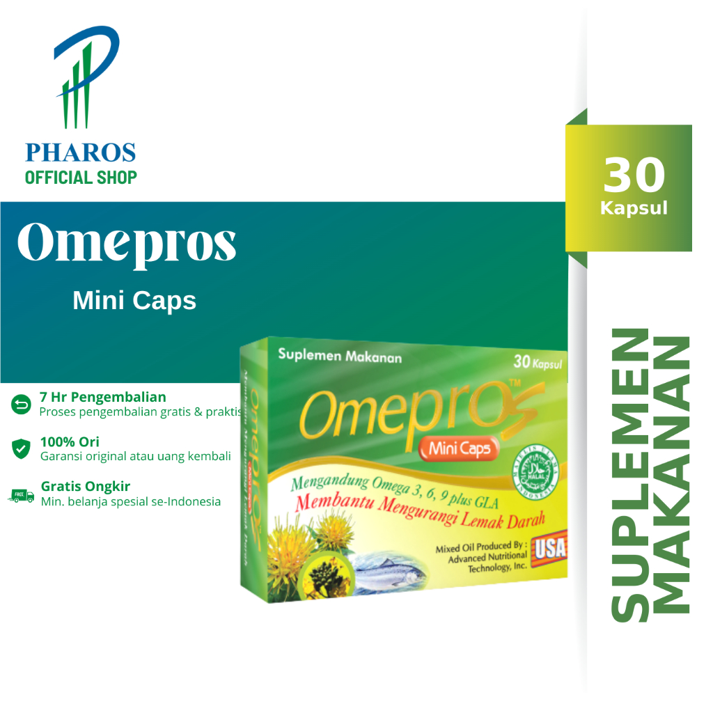Jual Omepros Mini Caps 10 & 30 Kapsul / Omepros Soft Capsules 30 & 60 ...