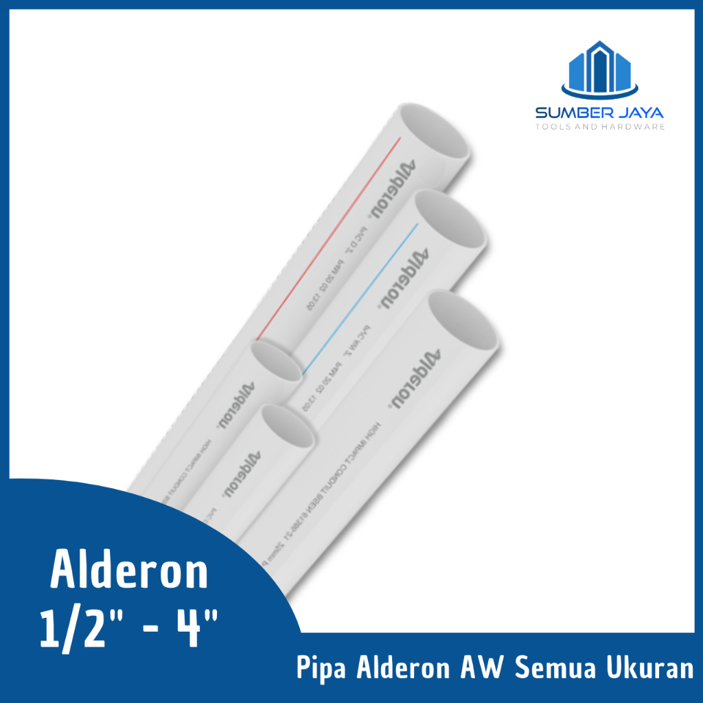 Jual Pipa PVC Alderon Aw Ukuran 1/2" Inch - 2" Inch | Shopee Indonesia