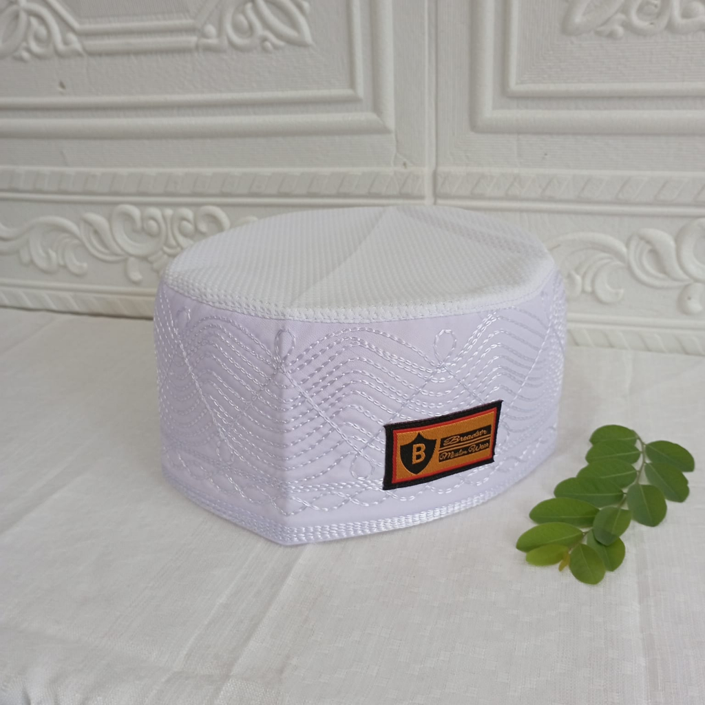 Jual Peci Songkok Kopiah Haji ikaf Madinah Bulat FULL AC jaring Putih ...