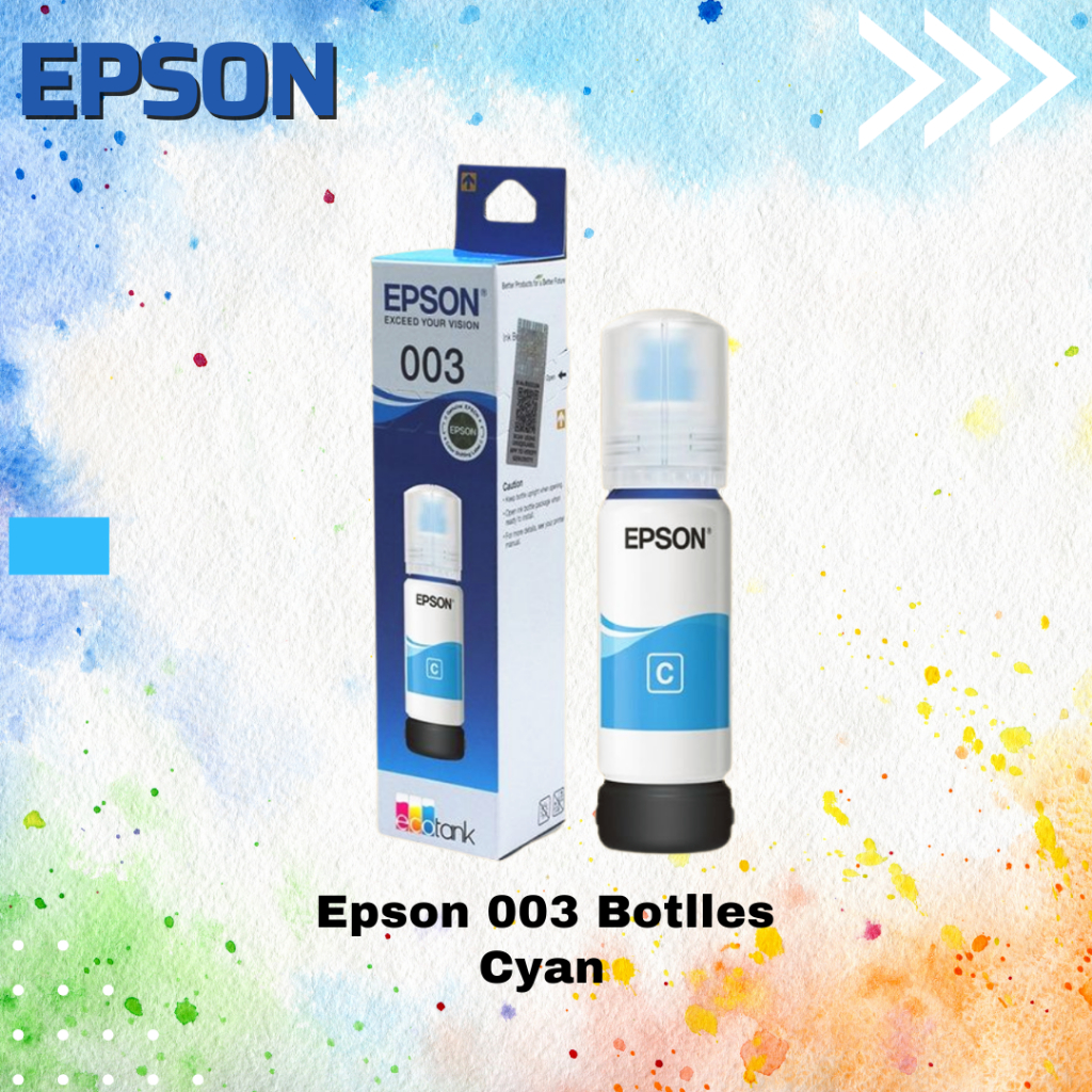 Jual Tinta Epson 003 Cyan Biru Original L3101 L3110 L3116 | Shopee ...