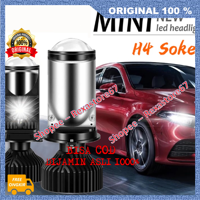 Jual Mini New Led Headlight H4 Socket Lampu LED Headlamp Projie H4 Mini ...